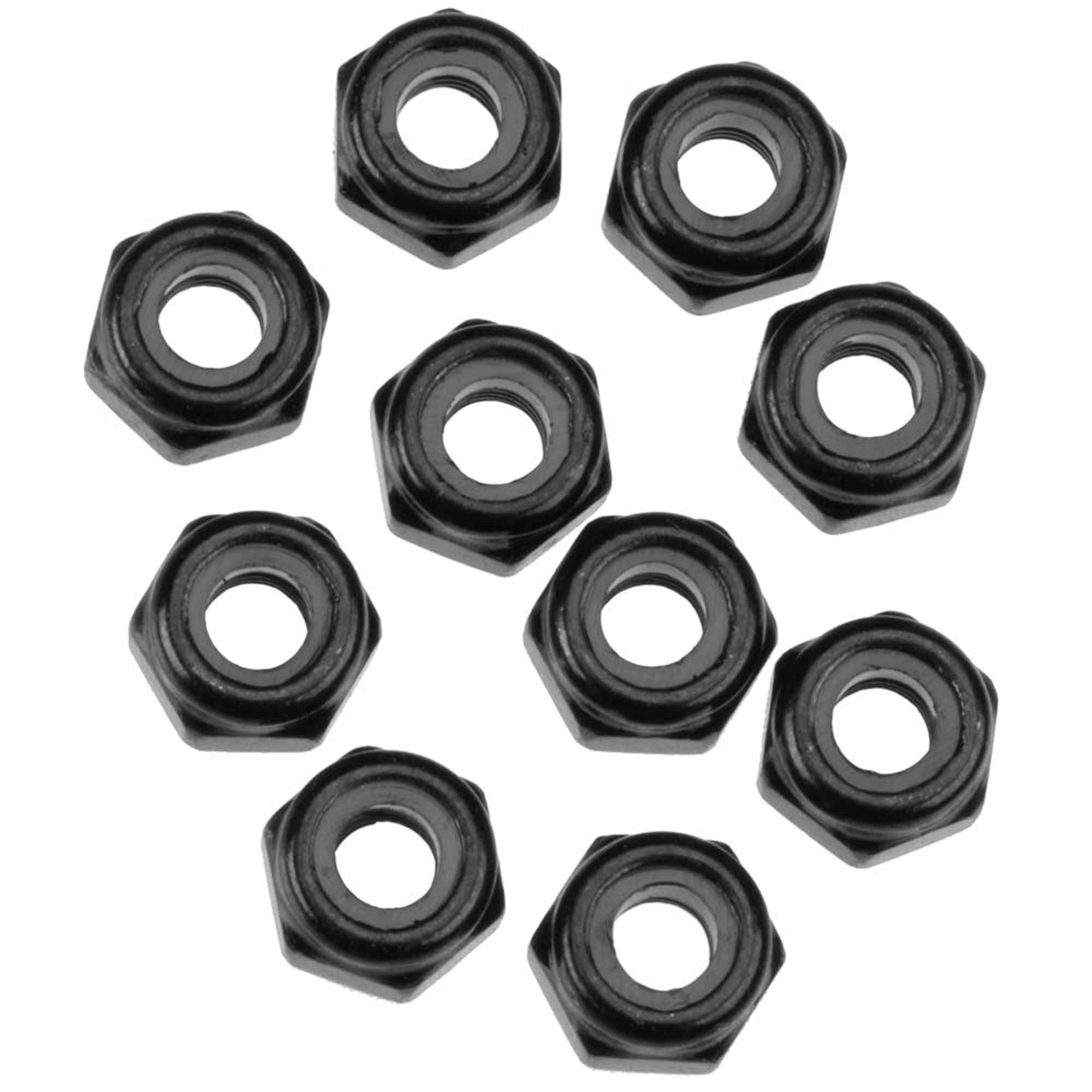Axial AXA1053 Nylon Locking Hex Nut M3 Black 10 AXIC1053 Elec Car/Truck ...