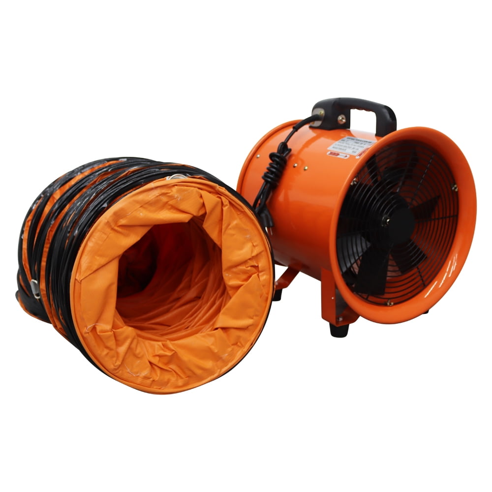 Axial Fan Cylinder Pipe Spray Booth Paint Fumes Blower 10 Inch with 5 ...