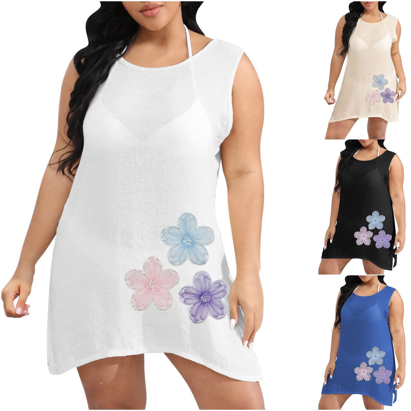 Axiiglly Bathing Suit Cover Up for Women Floral Printed Beach Cover Ups ...