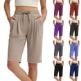 Axiiglly Capri Pants for Women, Drawstring High Waist Capris with ...
