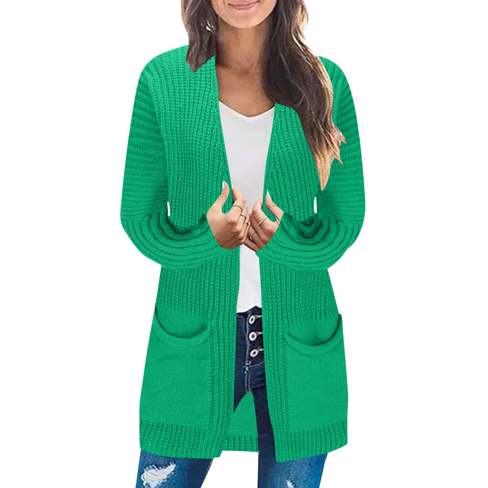 Axiiglly Cardigan Sweaters for Women Open Front Chunky Long Cardigan ...