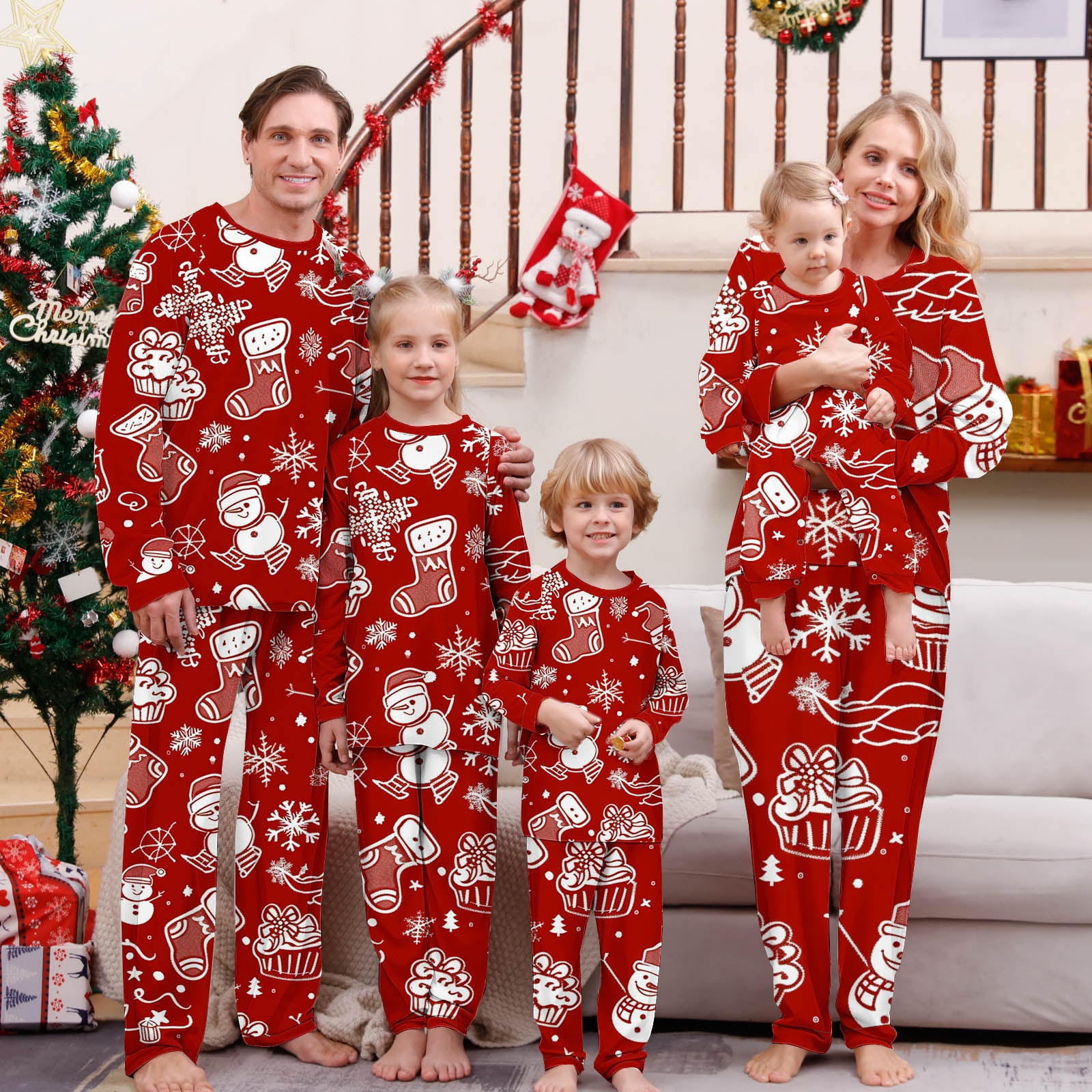 Axiiglly Christmas Pajamas for Family, Holiday Xmas Family Matching ...