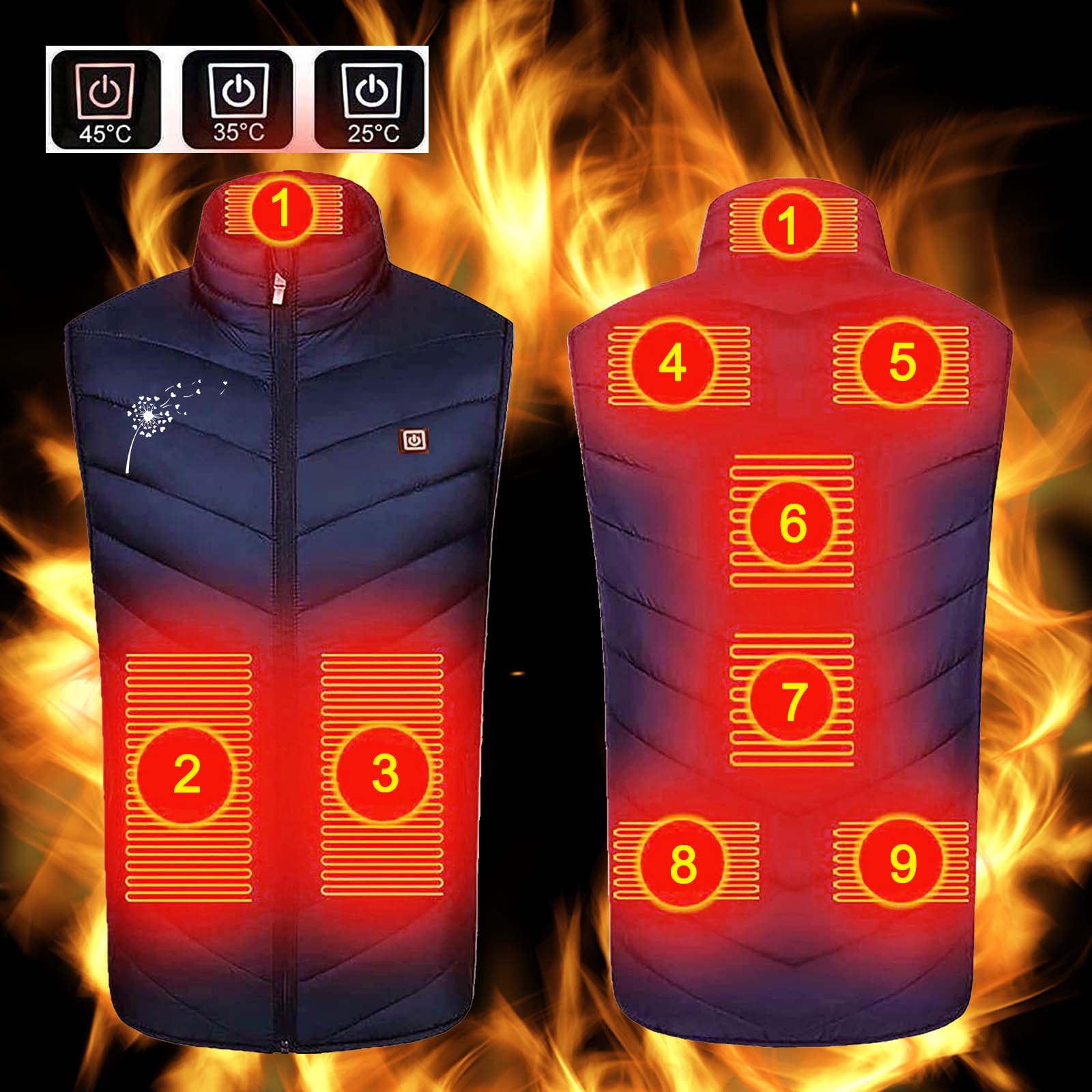 Axiiglly Heated Vest for Women and Men, Rechargeable Smart Electric ...