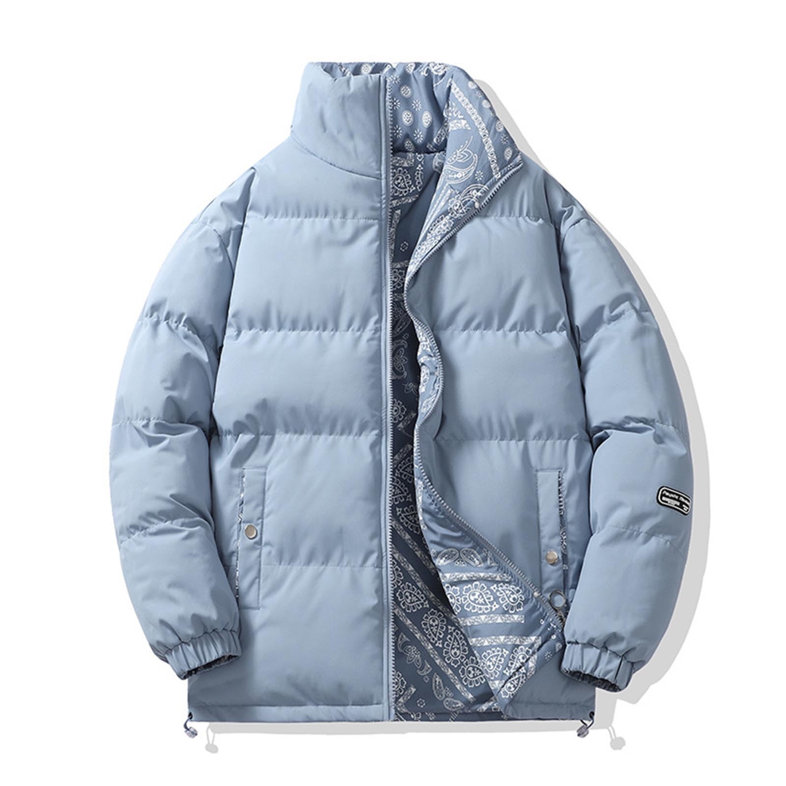 Axiiglly Jackets for Men Zipper Up Warm Winter Jackets Printed ...