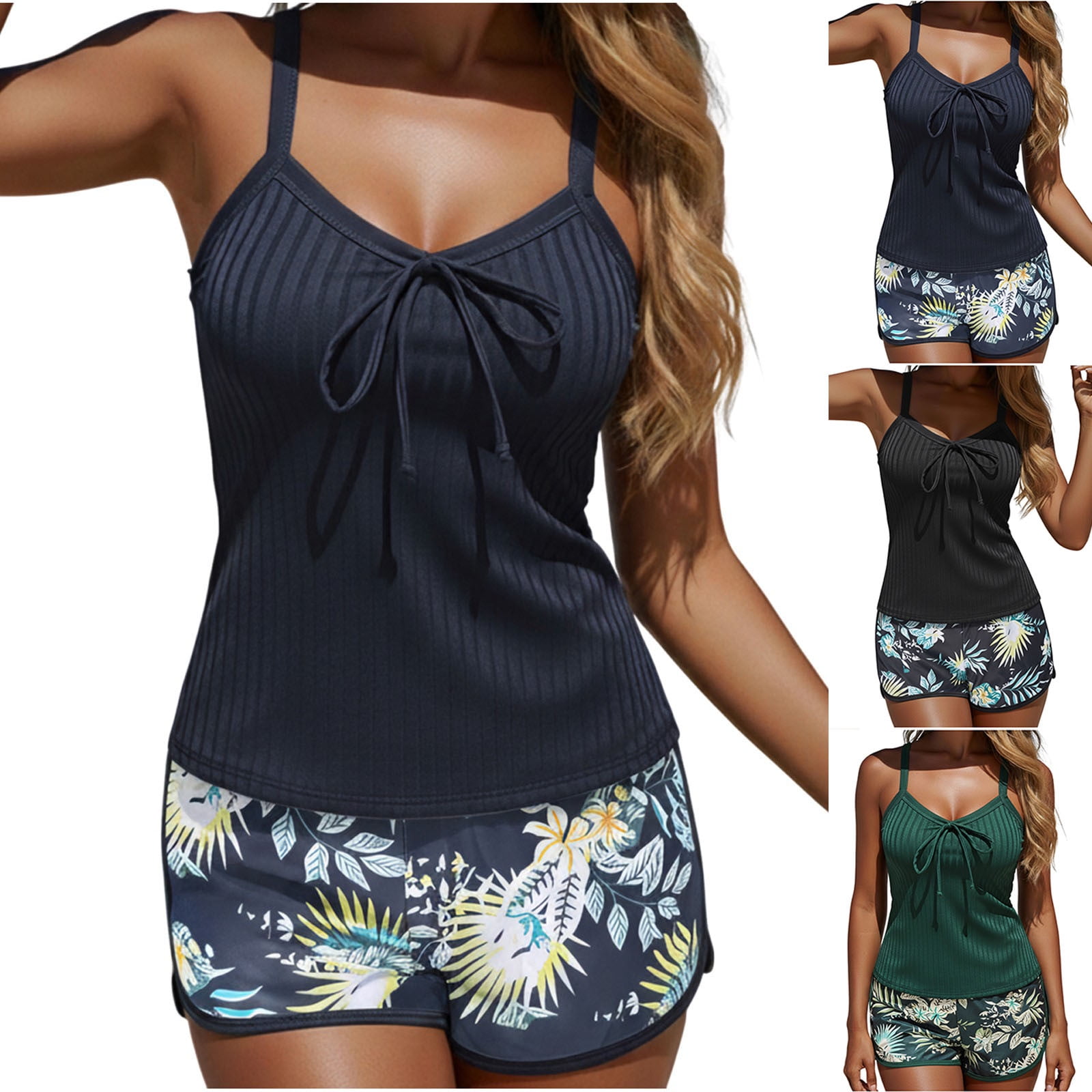 Axiiglly One Piece Swimsuit Women Spaghetti Straps Tummy Control ...