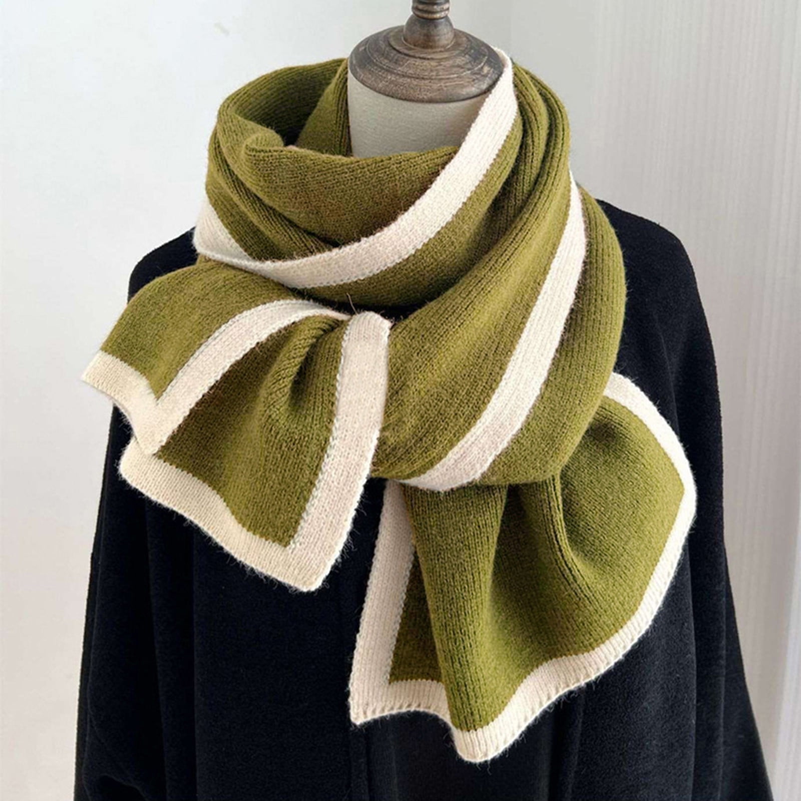 Axiiglly Scarf for Women Comfy Cold Weather Winter Scarves Soft Color ...