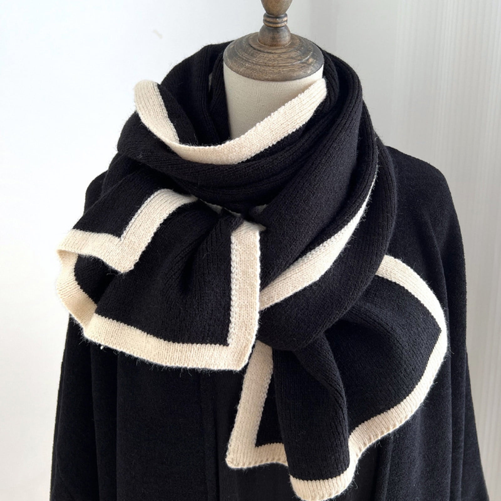 Axiiglly Scarf for Women Comfy Cold Weather Winter Scarves Soft Color ...
