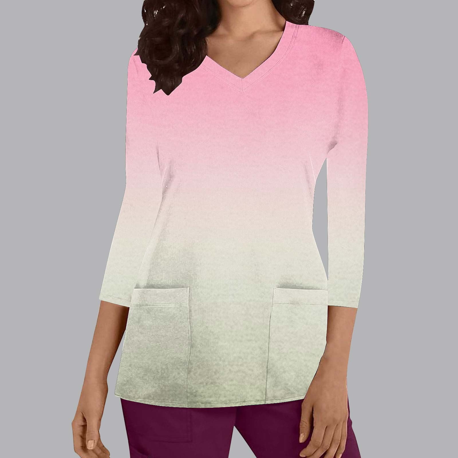 Axiiglly Scrubs for Women Plus Size Scrub Tops Comfy Soft Uniform ...