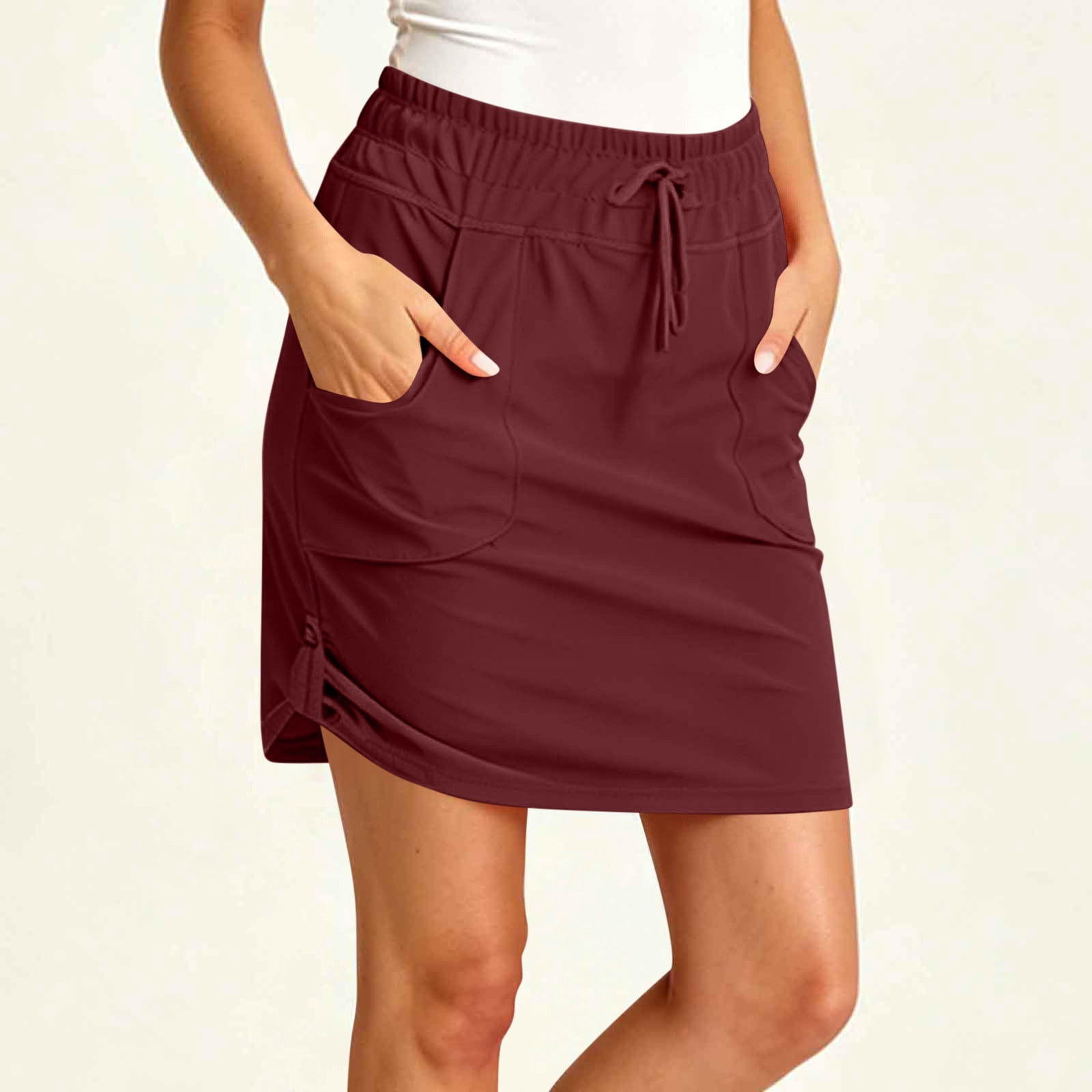 Axiiglly Skirts for Women High Waisted Cargo Tennis Mini Skirt with ...