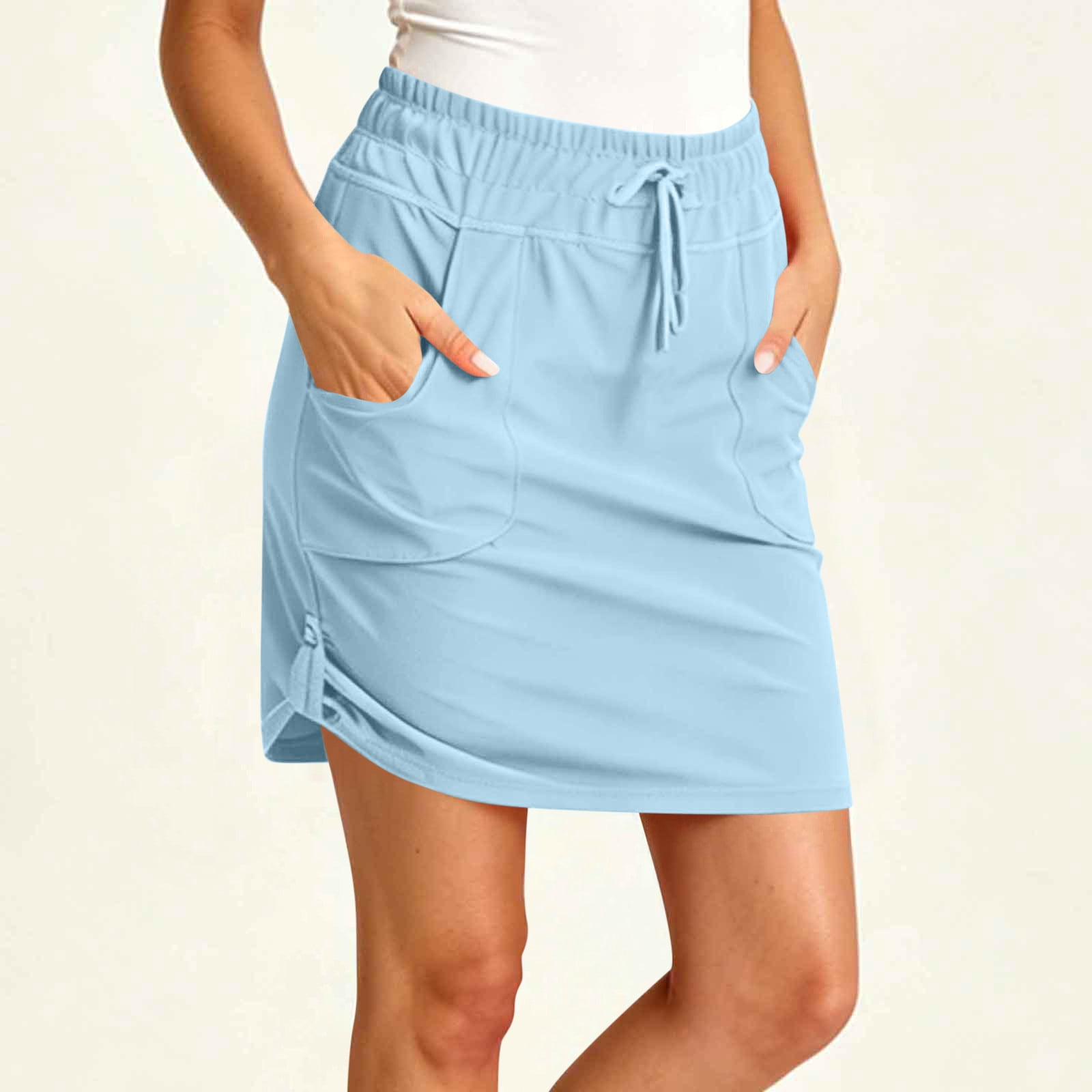 Axiiglly Skirts for Women High Waisted Cargo Tennis Mini Skirt with ...