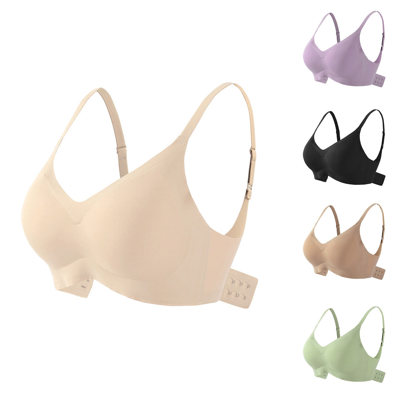 Axiiglly Sports Bras for Women Seamless Push Up Bra with Support No ...