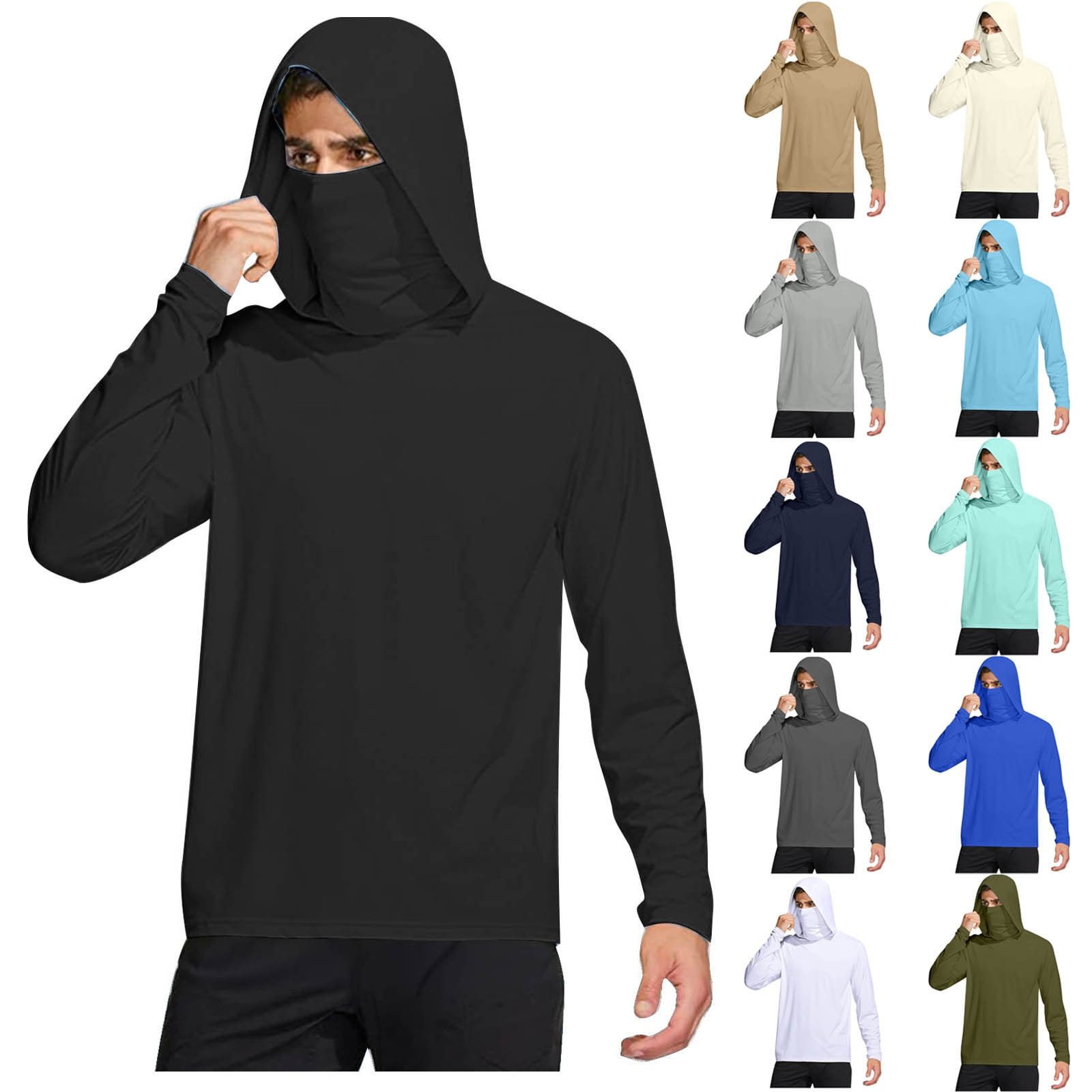 Axiiglly Sun Shirts for Men Lightweight Sun Protection Shirts Long ...