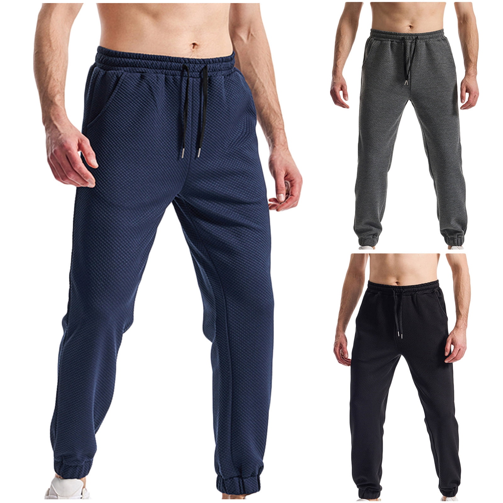 Axiiglly Sweatpants for Men Drawstrings Athletic Pants Plus Size ...