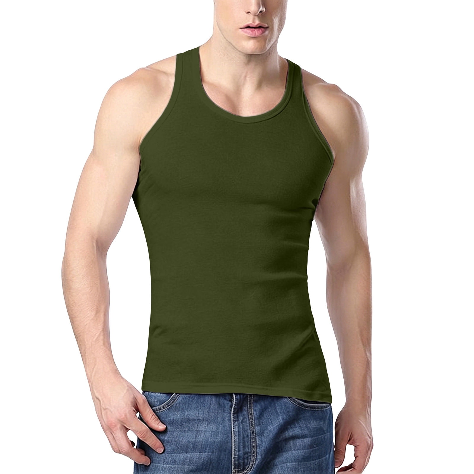 Axiiglly Tank Tops Men Quick Dry Sleeveless Workout Gym Tanks Summer ...
