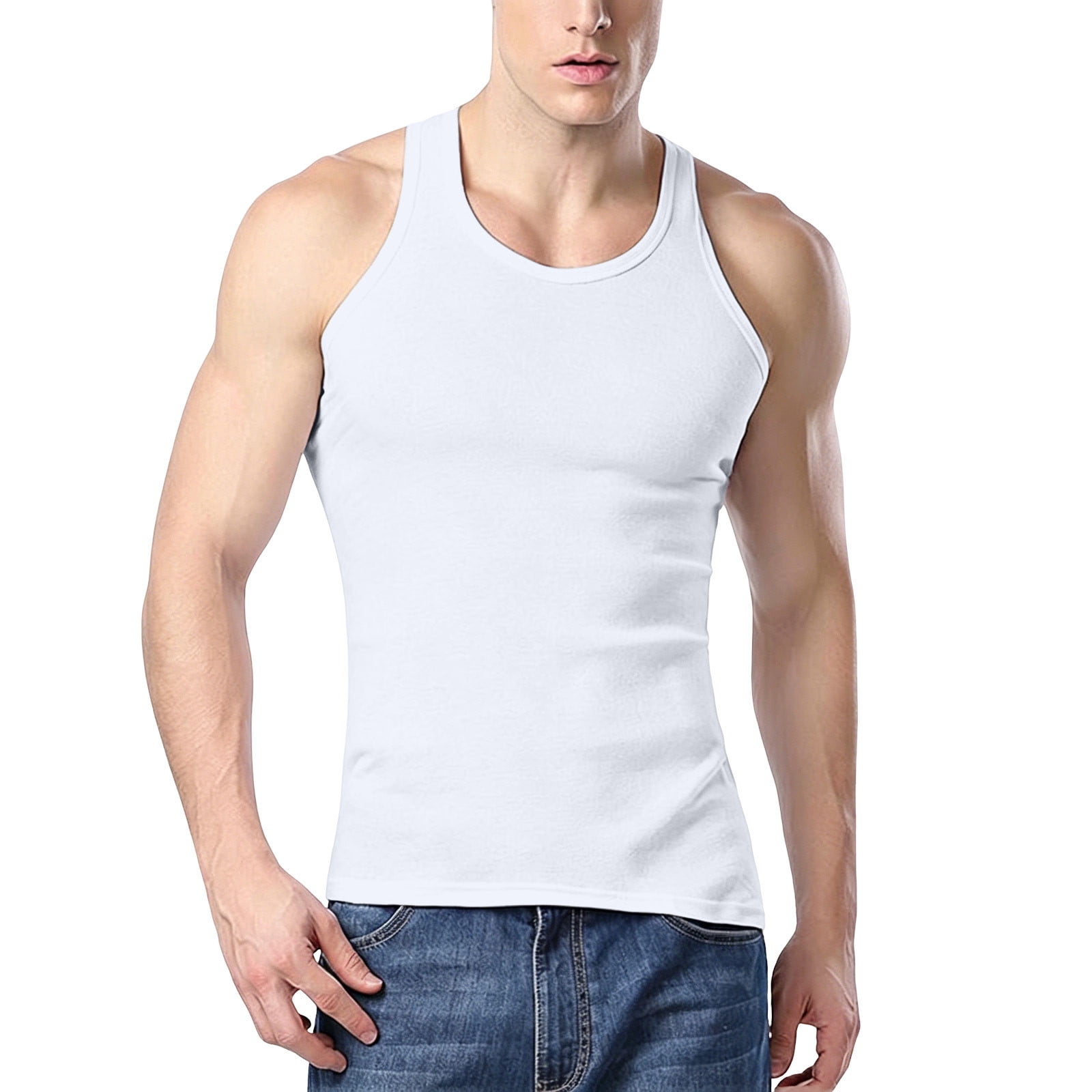 Axiiglly Tank Tops Men Quick Dry Sleeveless Workout Gym Tanks Summer ...
