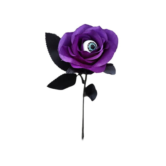 Aximioll 15.3 in. Halloween Creepy Eyeball Roses 10 Pcs — Red Blooms ...