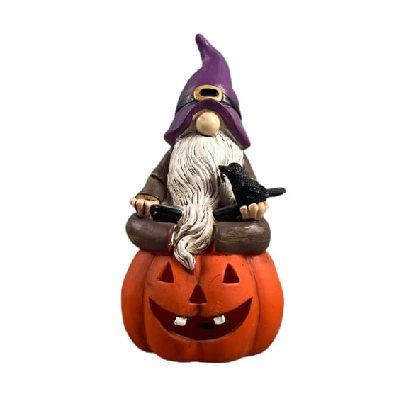 Aximioll Halloween Creepy Pumpkin Gnomes — Bold Purple Tones with Eerie ...