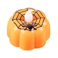 Aximioll Halloween Eerie LED Pumpkin Candle Lights — Amber Glow with ...