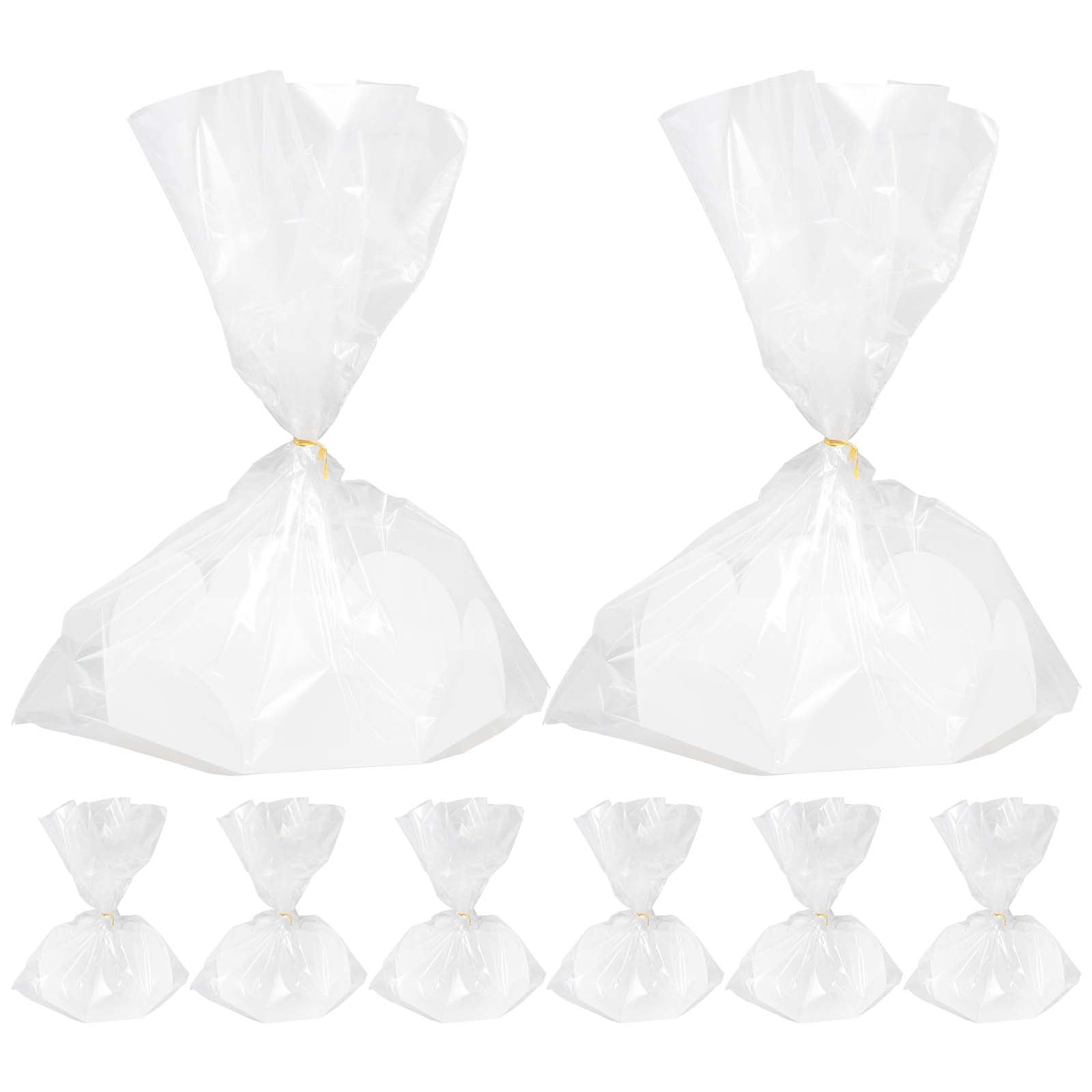 IFANLANDOR Cake Cellophane Bag With Tray Transparent For Food Stores 10 ...