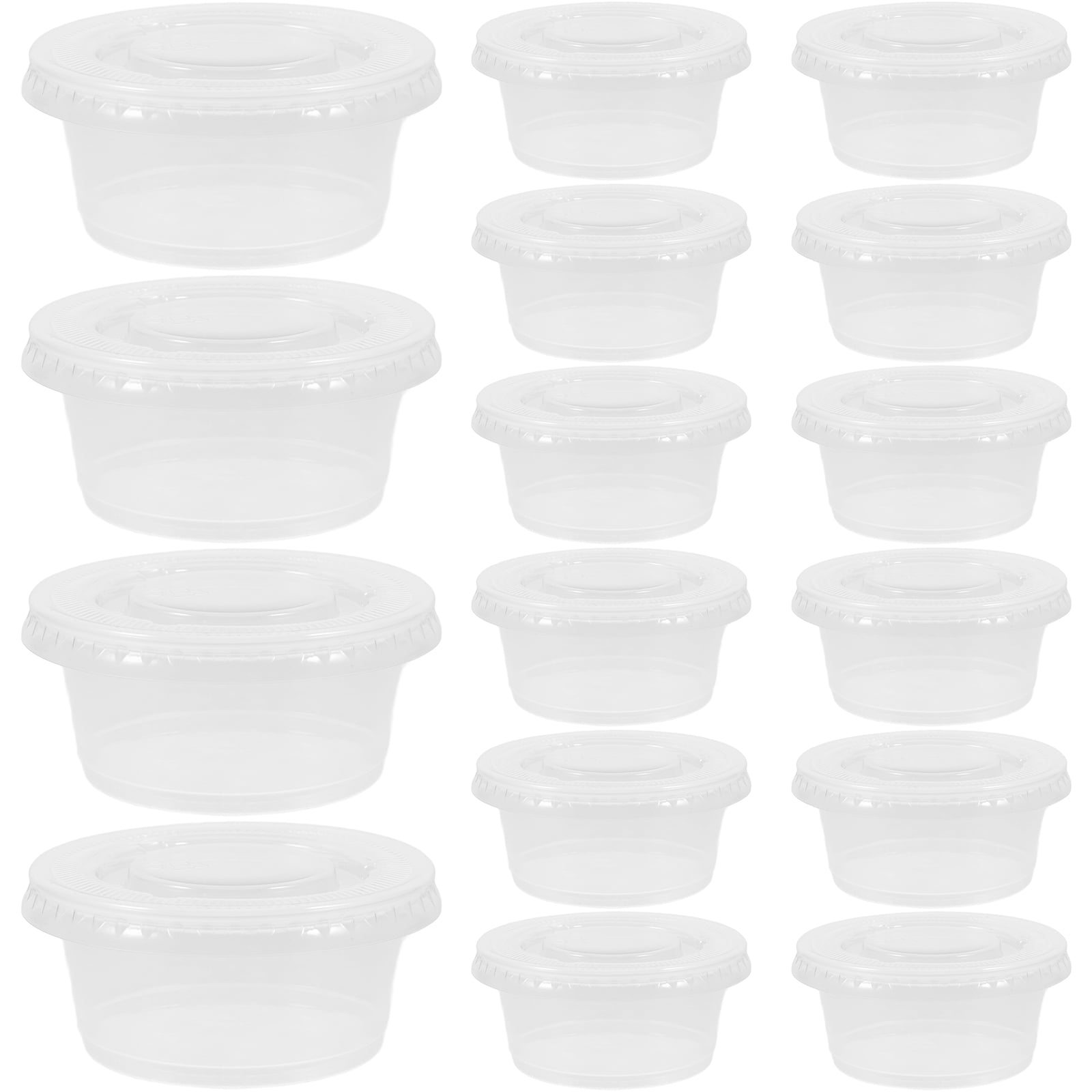 100 Pcs Portion Cups with Lids for Condiment Containers Salad Dressing ...