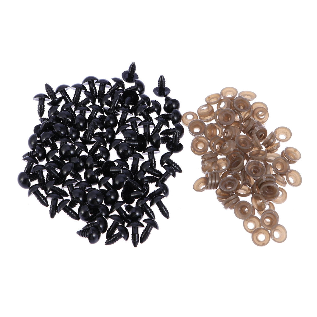 Axio 100PCS Plastic Eyes and Gasket 12MM Plastic Safety Eyes Doll Eyes ...