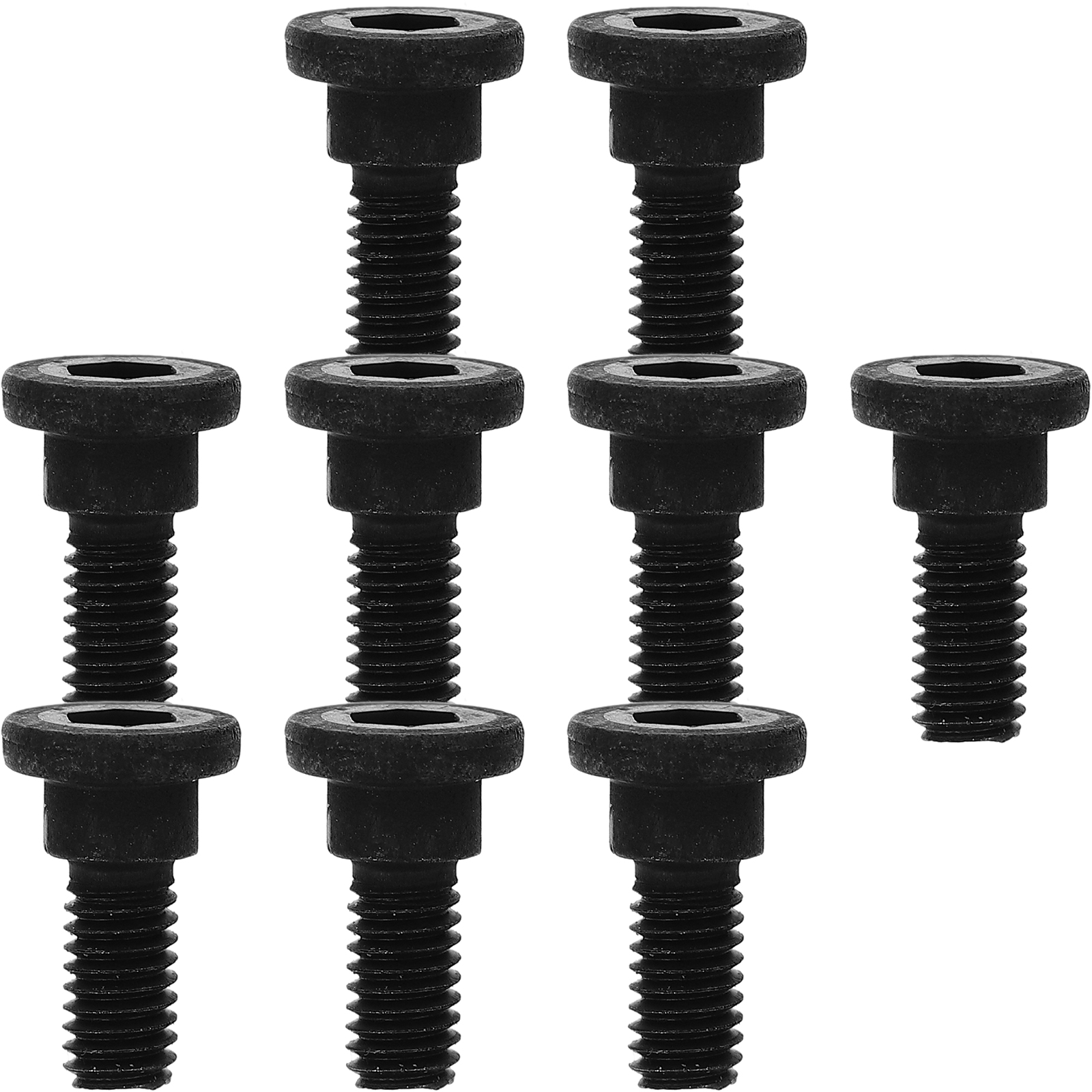 10pcs Socket Cap Head Bolts Carbon Steel Full Thread Black Screws for ...
