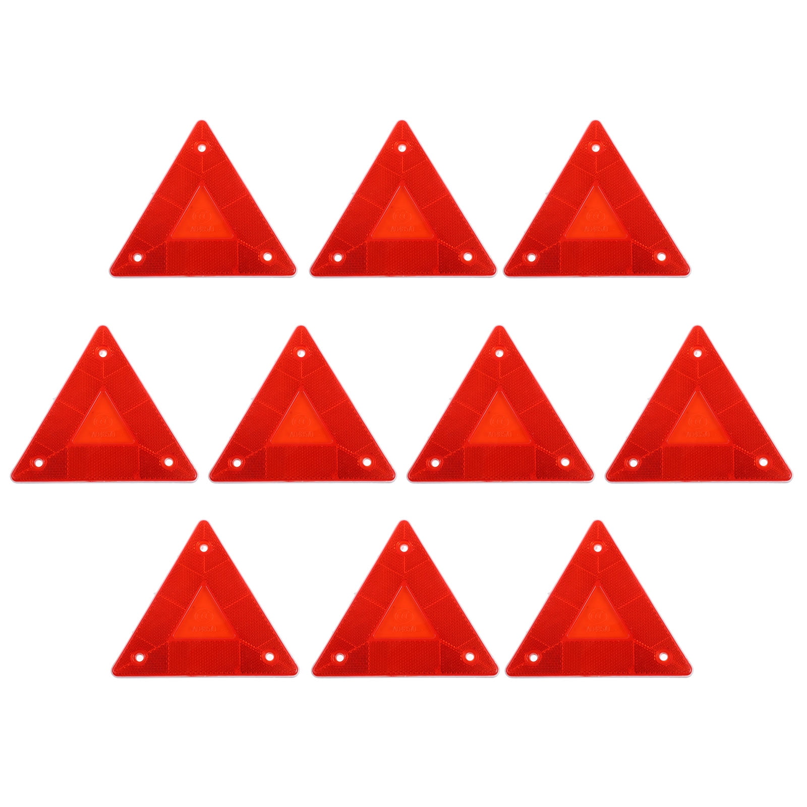 OUNONA Red Plastic Triangle Warning Signs for Vehicle Safety ...