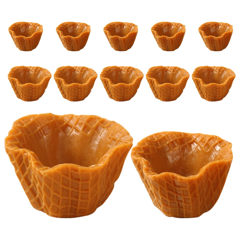 OUNONA 12pcs Mini Ice Cream Cone Props for DIY Crafts Supplies ...