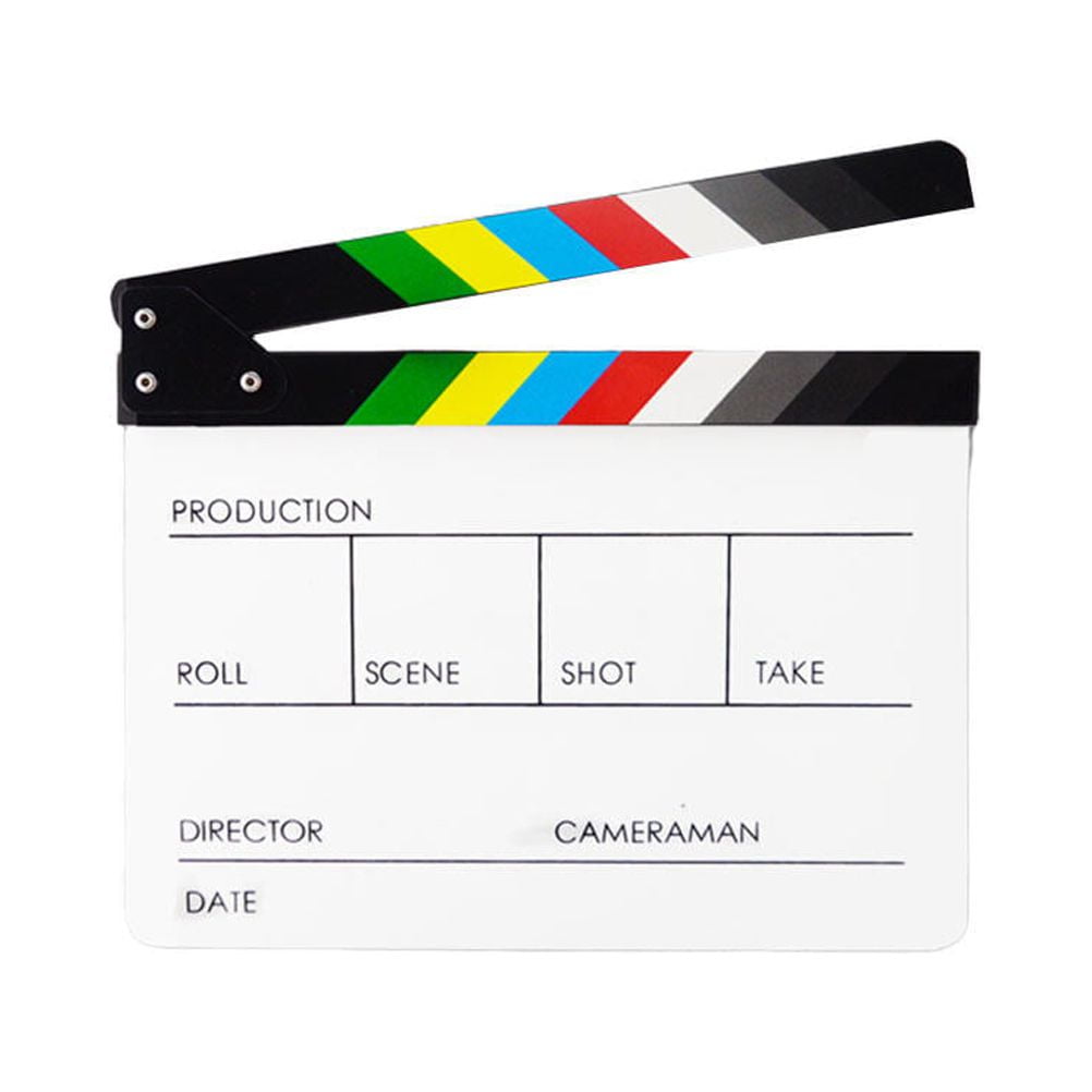 1PC Acrylic Clapper Board Multi-purpose Film Clappers Role Playing Prop ...