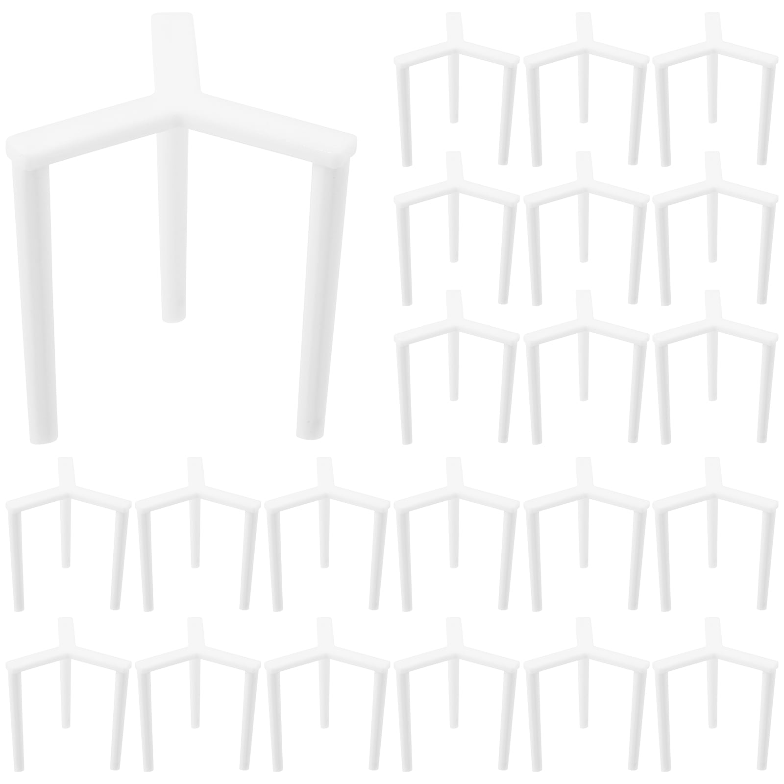 Axio 200Pcs Reusable Plastic Stands Pizza Serving Stands Tripod Stack ...