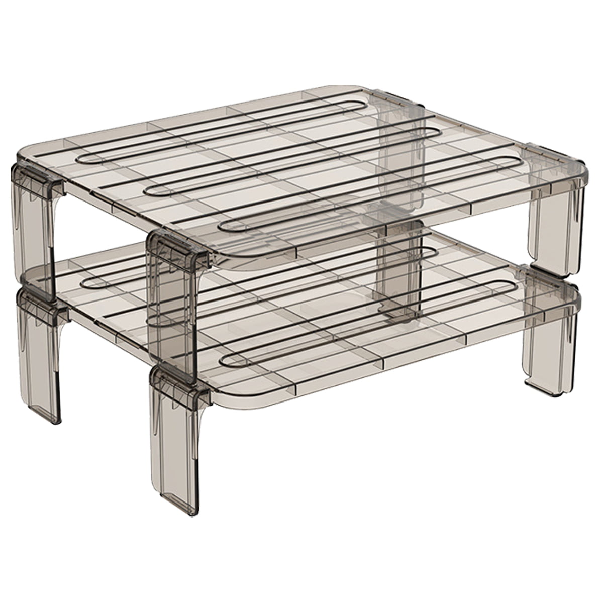 2pcs Refrigerator Organizing Racks Leftover Shelf Stackable Fruits Rack ...