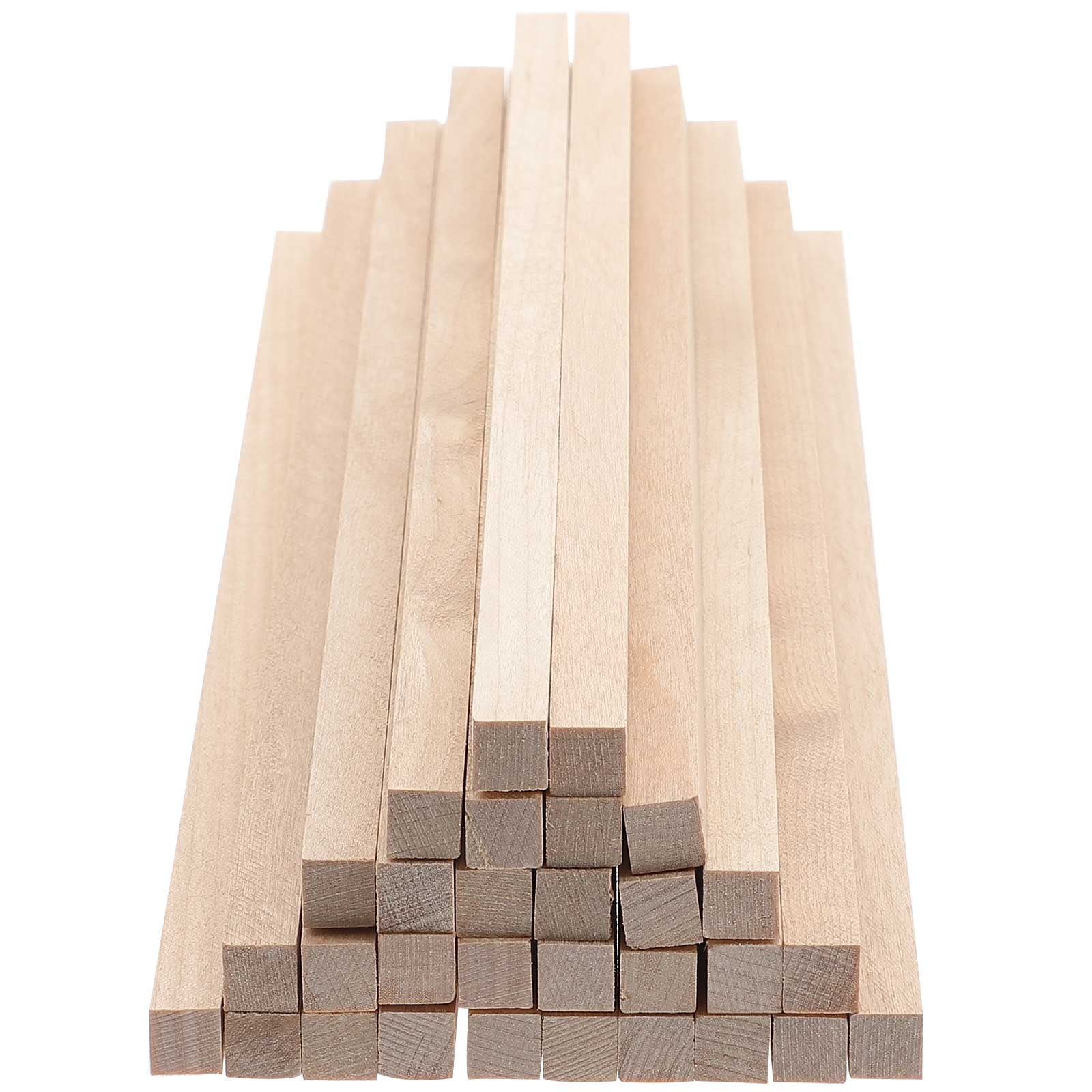 30Pcs Square Wood Dowel Rods DIY Crafts Unfinished Dowel Rod Hardwood ...
