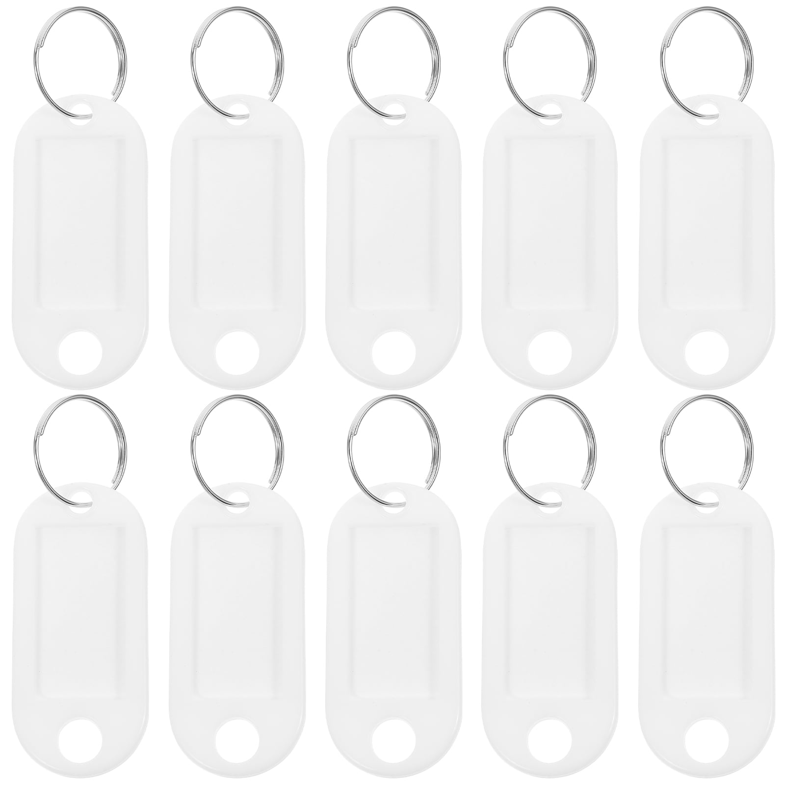 Axio 30pcs Plastic Keychain ID Tags Name Label Language Number Mark ...