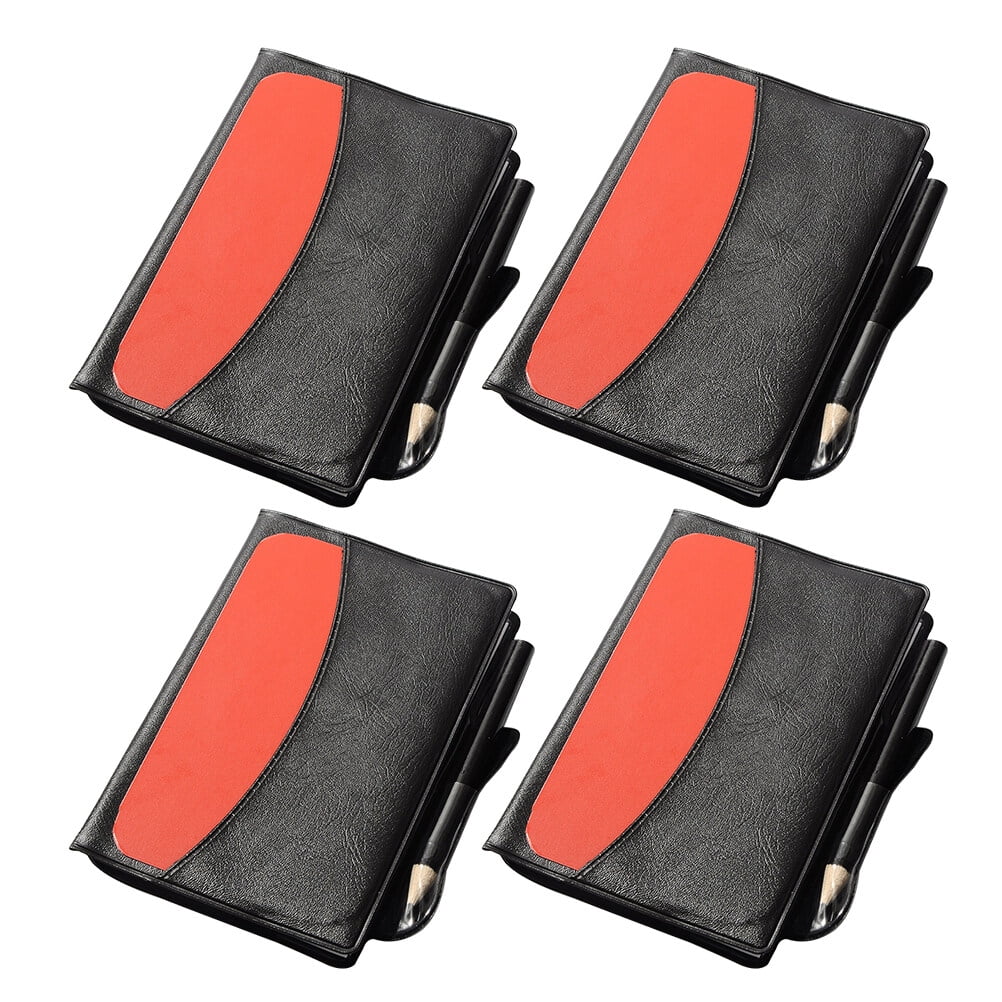 4 Set Big Size General Soccer Referee Warning Cards and Wallet Red ...