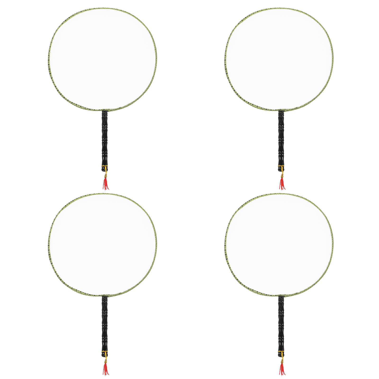 4pcs Versatile Graffiti Fan Kids Blank Painting Fan DIY Drawing Fan ...