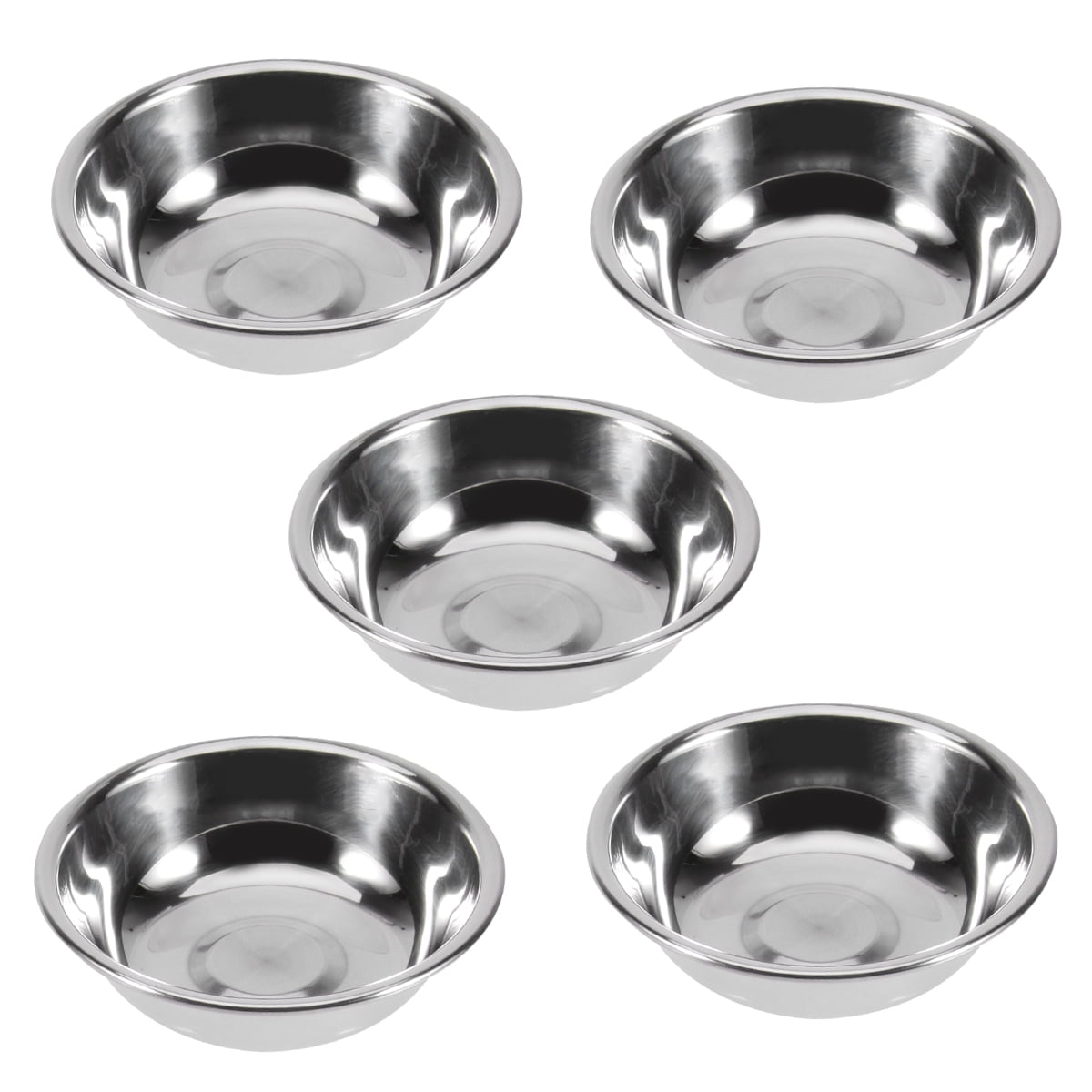 5 Pcs Small Stainless Steel Sauce Dishes Salt Vinegar Flavor Spices ...