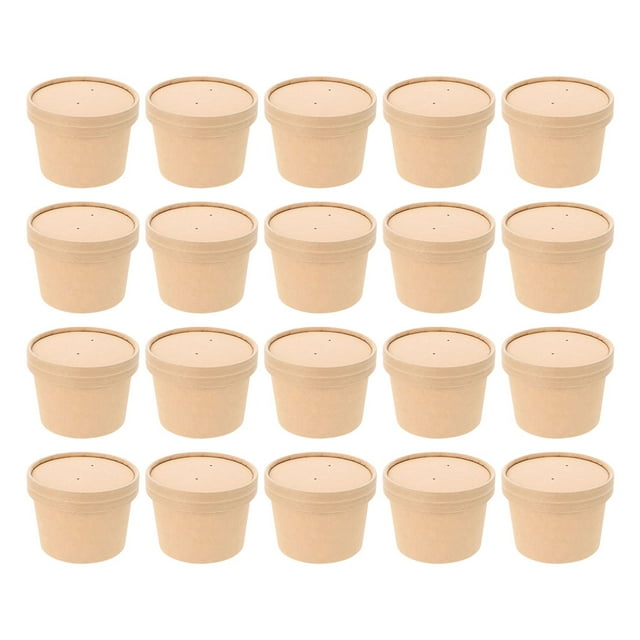 Axio 50 Sets Ice Cream Container Homemade Dessert Cups Disposable Ice ...
