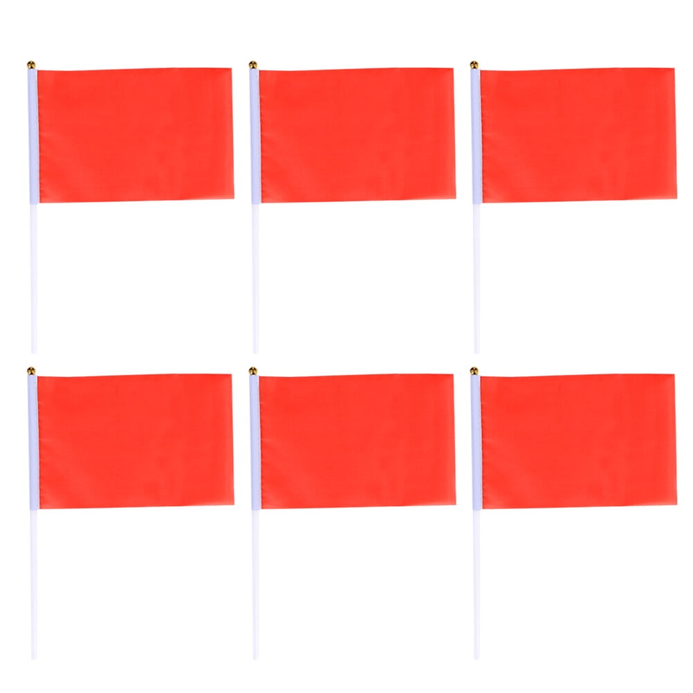 50pcs Handheld Square Flags Solid Color Mini Flag Party Supplies Party ...