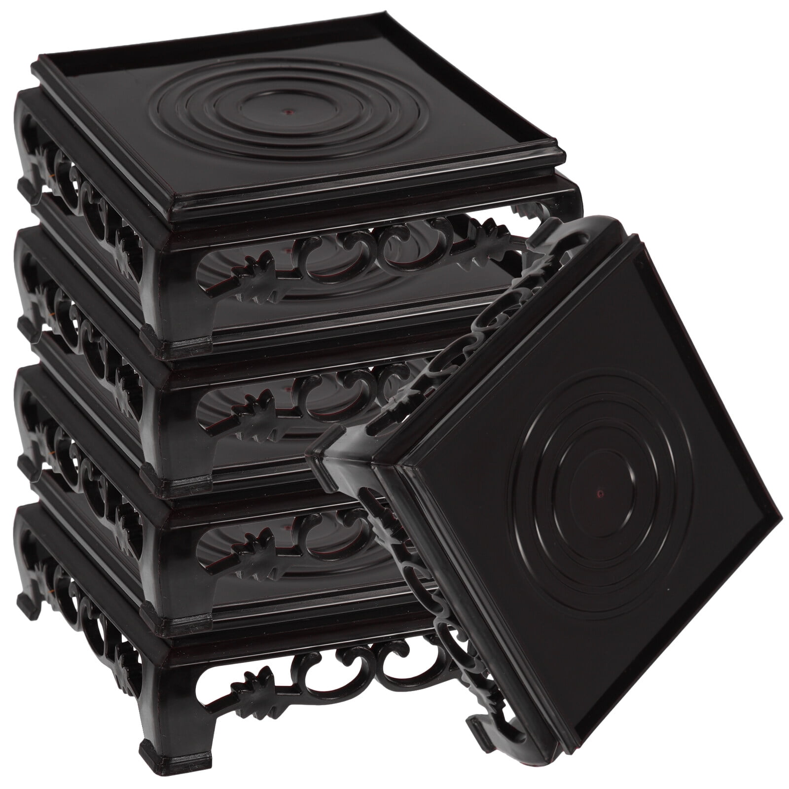 Axio 5pcs Plastic Square Shelf Tank Stand Vase Display Stand Fish Bowl ...