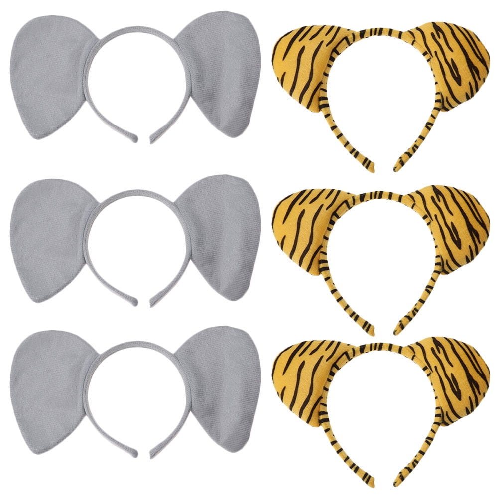 Axio 6pcs Elephant Tiger Zoo Animal Ears Headband Jungle Animals Hair ...