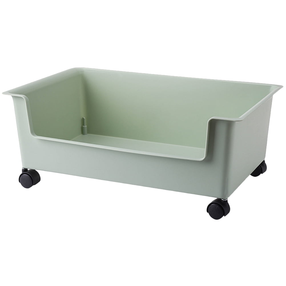 Dormitory Books Storage Container Bookcase on Wheels Under Desk Book ...