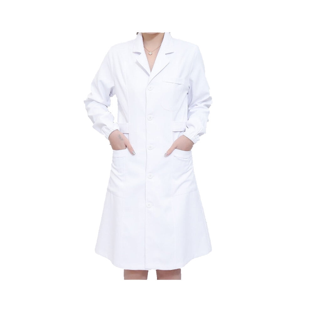 Long Sleeve Overalls White Coat Isolation Gown Suit Nursing Uniform for ...