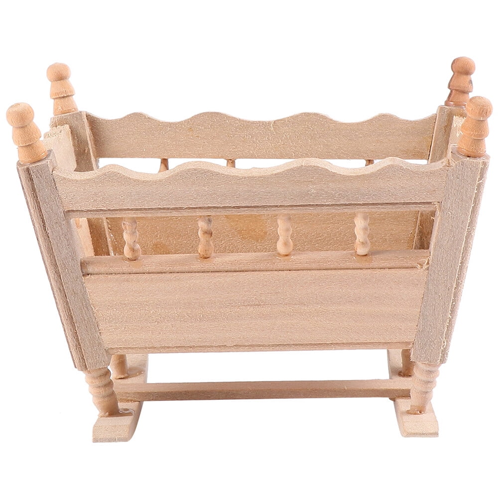 IFANLANDOR Wood Mini Cradle Model Wood Color for DIY Enthusiasts 1Pack ...