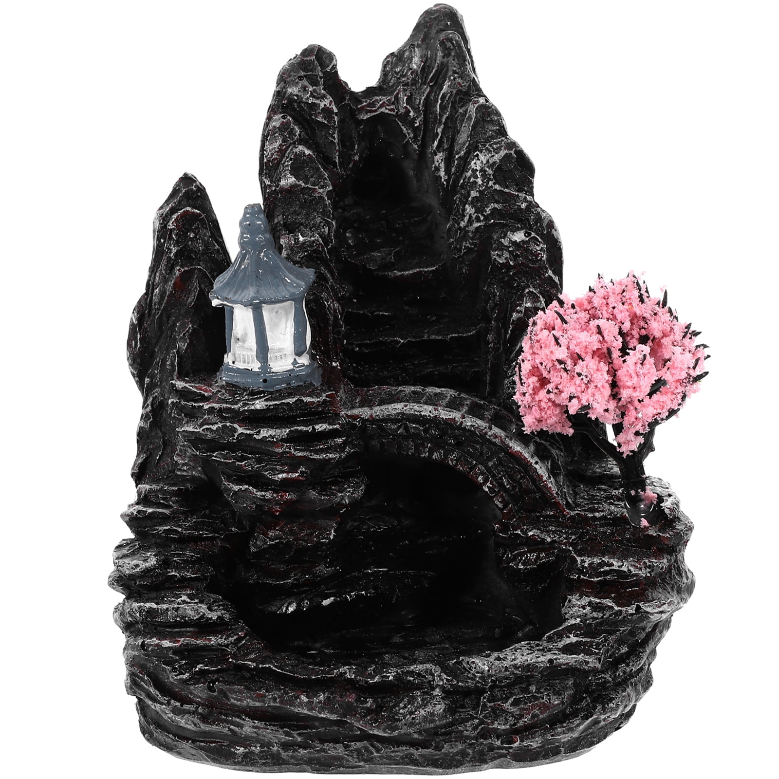 Vintage Backflow Incense Burner Resin Craft Tabletop Censer Waterfall ...