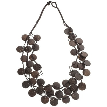 Exquisite Cross Necklace Prayer Beads Necklace Wooden Beaded Chain Wood ...