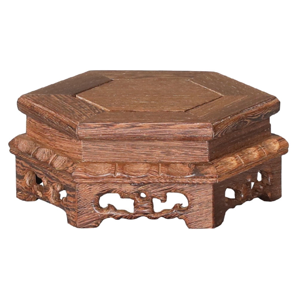Wood Display Stand Teapot Pedestal Stand Display Base Wood Riser for ...
