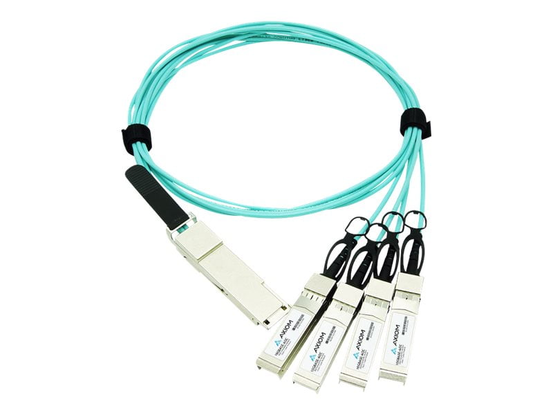 Axiom - 40GBase-AOC direct attach cable - QSFP+ (M) to SFP+ (M) - 3 m ...