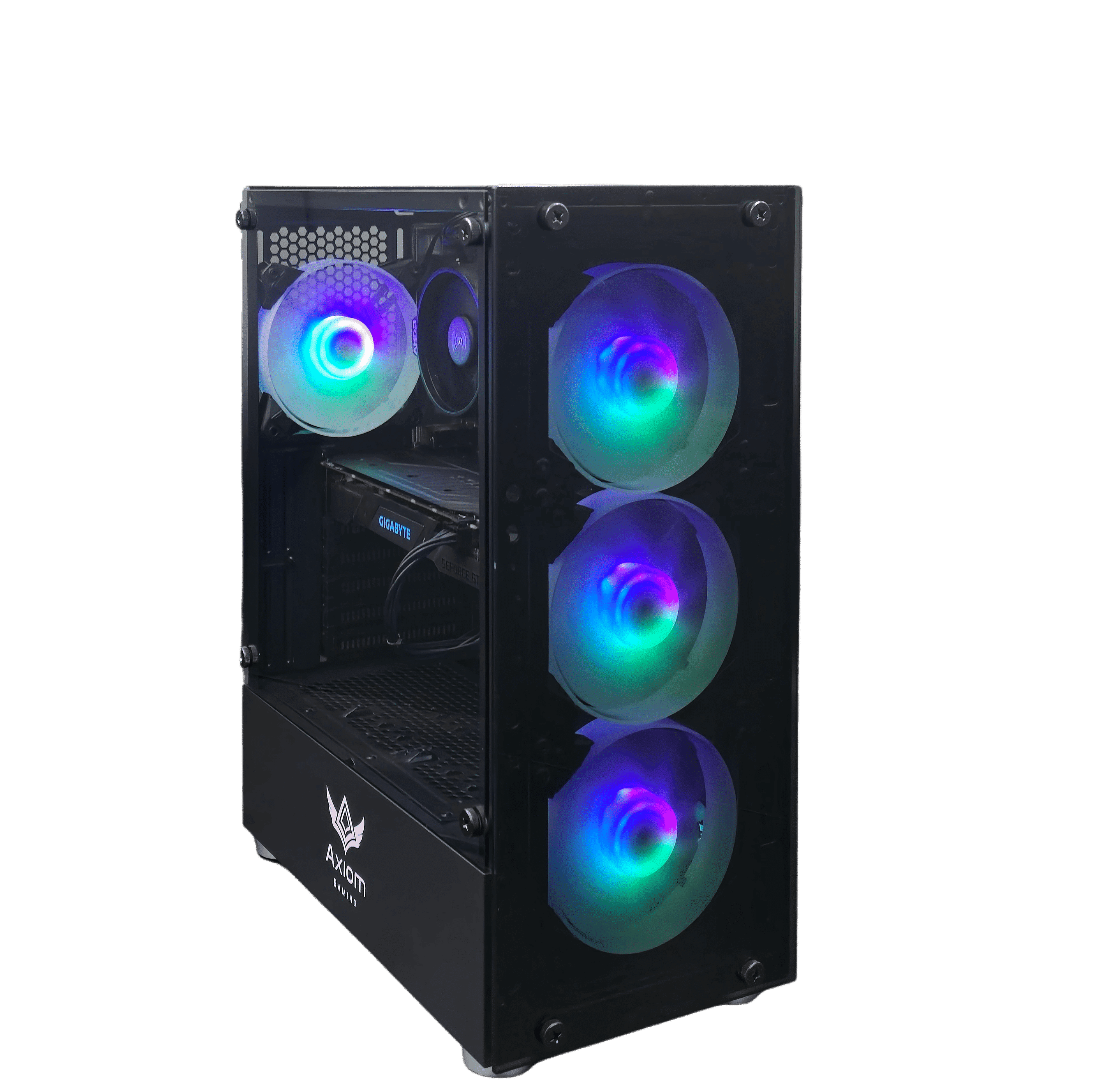 Axiom Gaming PC Desktop Computer Obsidian Black, AMD Ryzen 5, 16GB RAM, 512GB SSD, Nvidia GTX ...