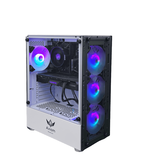 Axiom Gaming PC Desktop Computer White Frost Byte, AMD Ryzen 5, 16GB ...