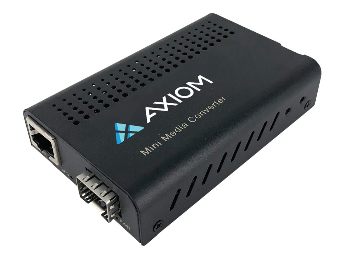 Axiom Mini 1000BASE-T to 1000BASE-FX Fiber Media Converter, Open SFP ...